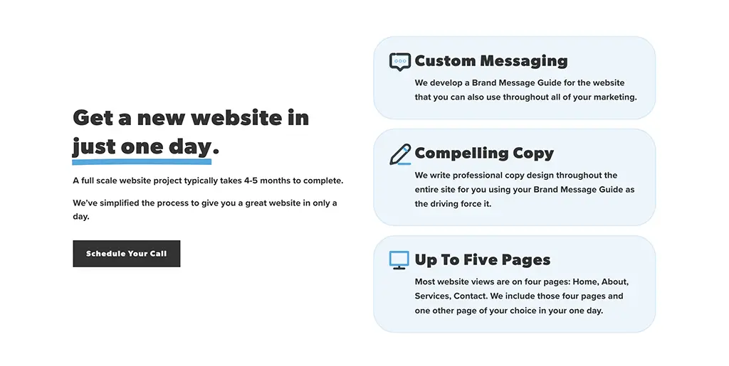 One Week Website | Your perfect website built in just one week
